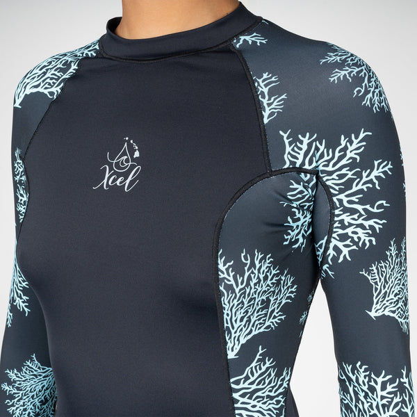 Xcel Women's Ocean Ramsey Water Inspired Premium Stretch Long Sleeve U