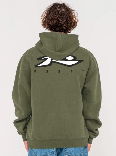 Rusty Mens Sweatshirt Registered Hooded Pull Over